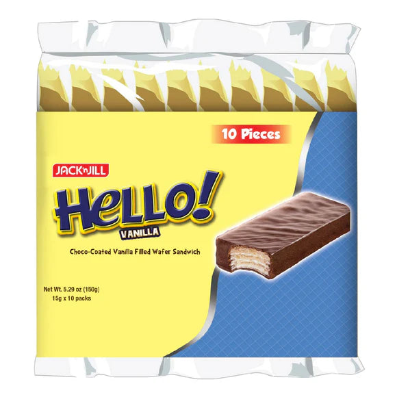 Hello Vanilla Waffer Sandwich 10 x 15g – VH Asian Mart